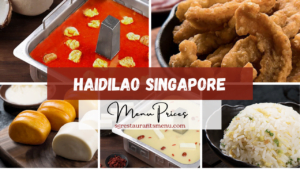 Haidilao Menu Prices Singapore 2025