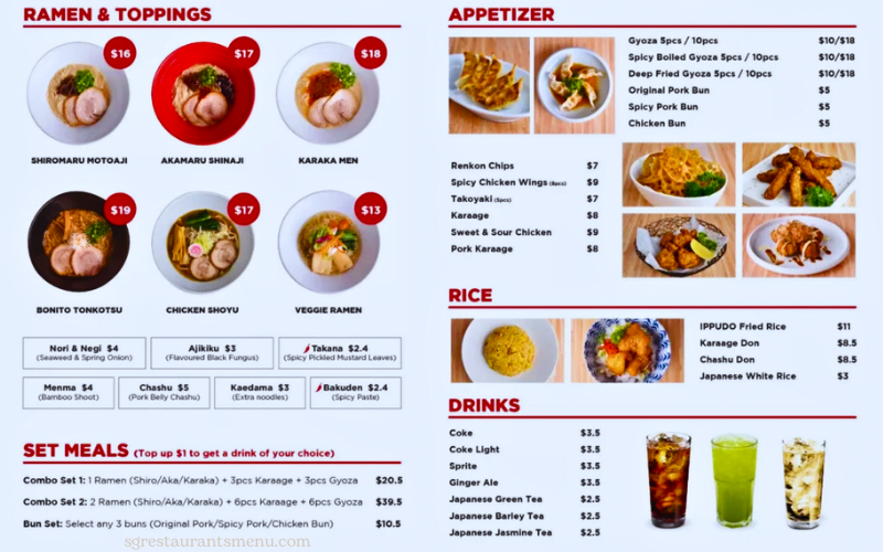 Ippudo Menu Singapore with Prices 2024