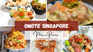 Omote Menu Prices Singapore - Updated 2025