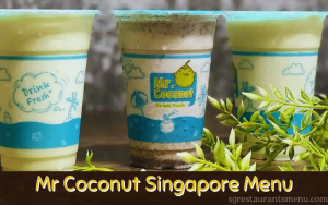 Mr Coconut Menu Singapore With Prices 2025 and Deals