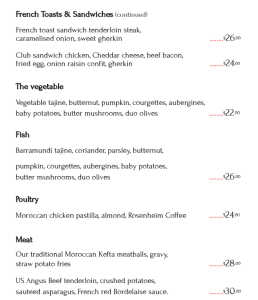 Bacha Coffee Menu with Updated Prices Singapore 2024