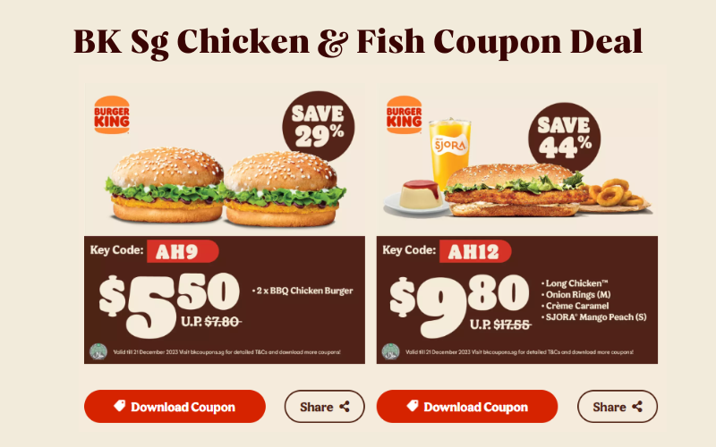 Burger King Menu Singapore with Prices 2023