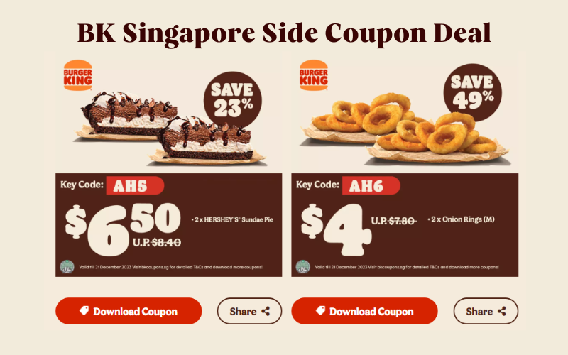 Burger King Menu Singapore with Prices 2023