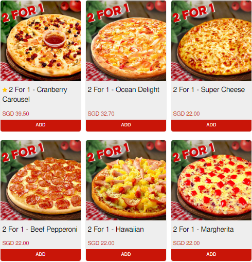 Canadian Pizza Menu Singapore With Prices 2024
