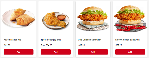 Jollibee Menu with Updated Prices Singapore 2024