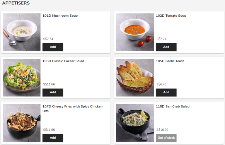 Josh Grill Menu Singapore with Latest Prices 2024