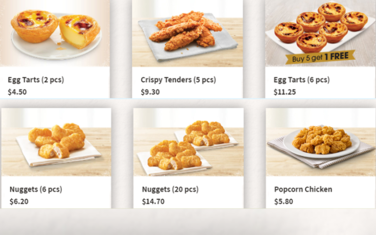 KFC Singapore Menu with Prices 2024