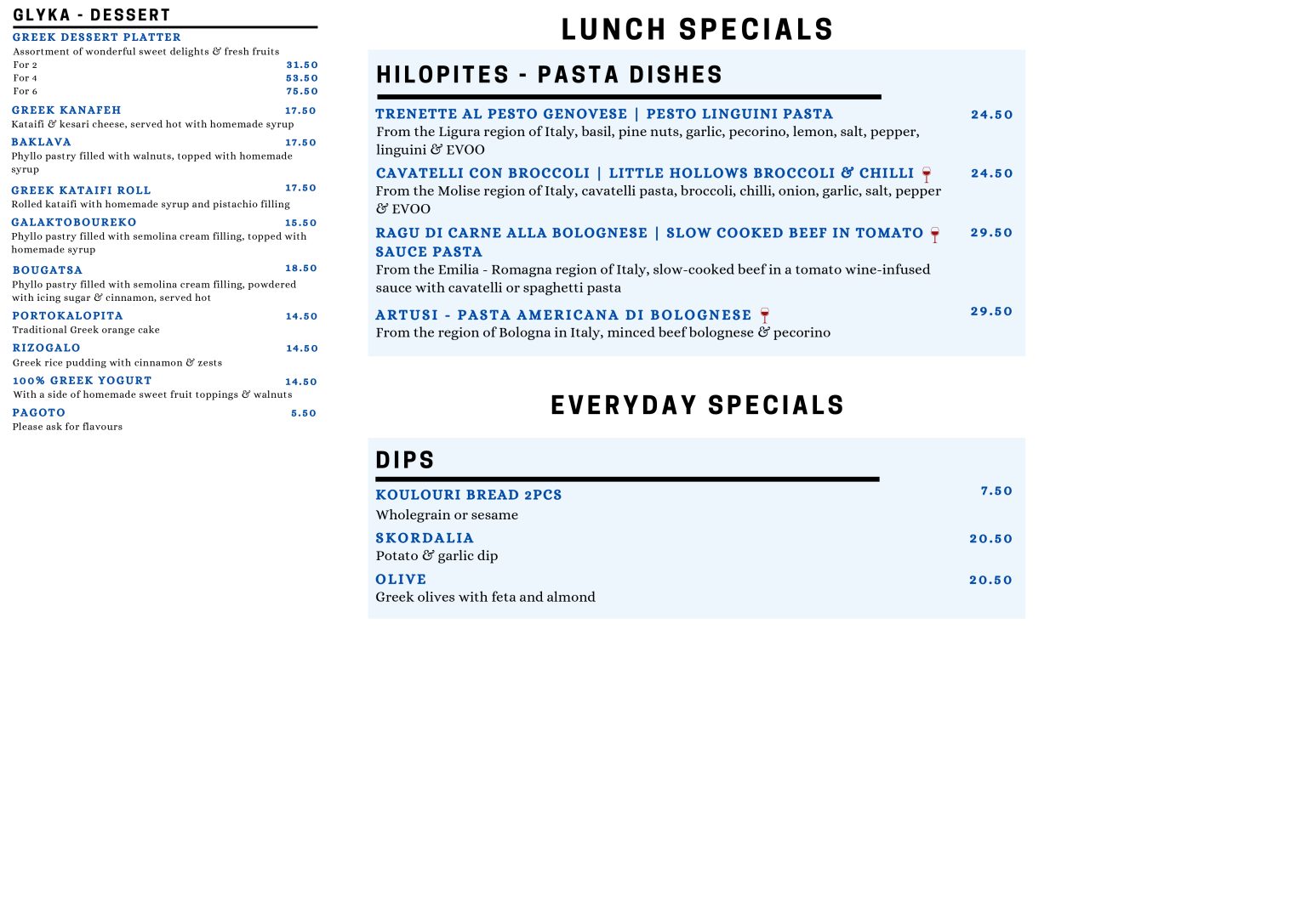 Blu Kouzina Menu Singapore Prices 2024 - Promotions & Reviews