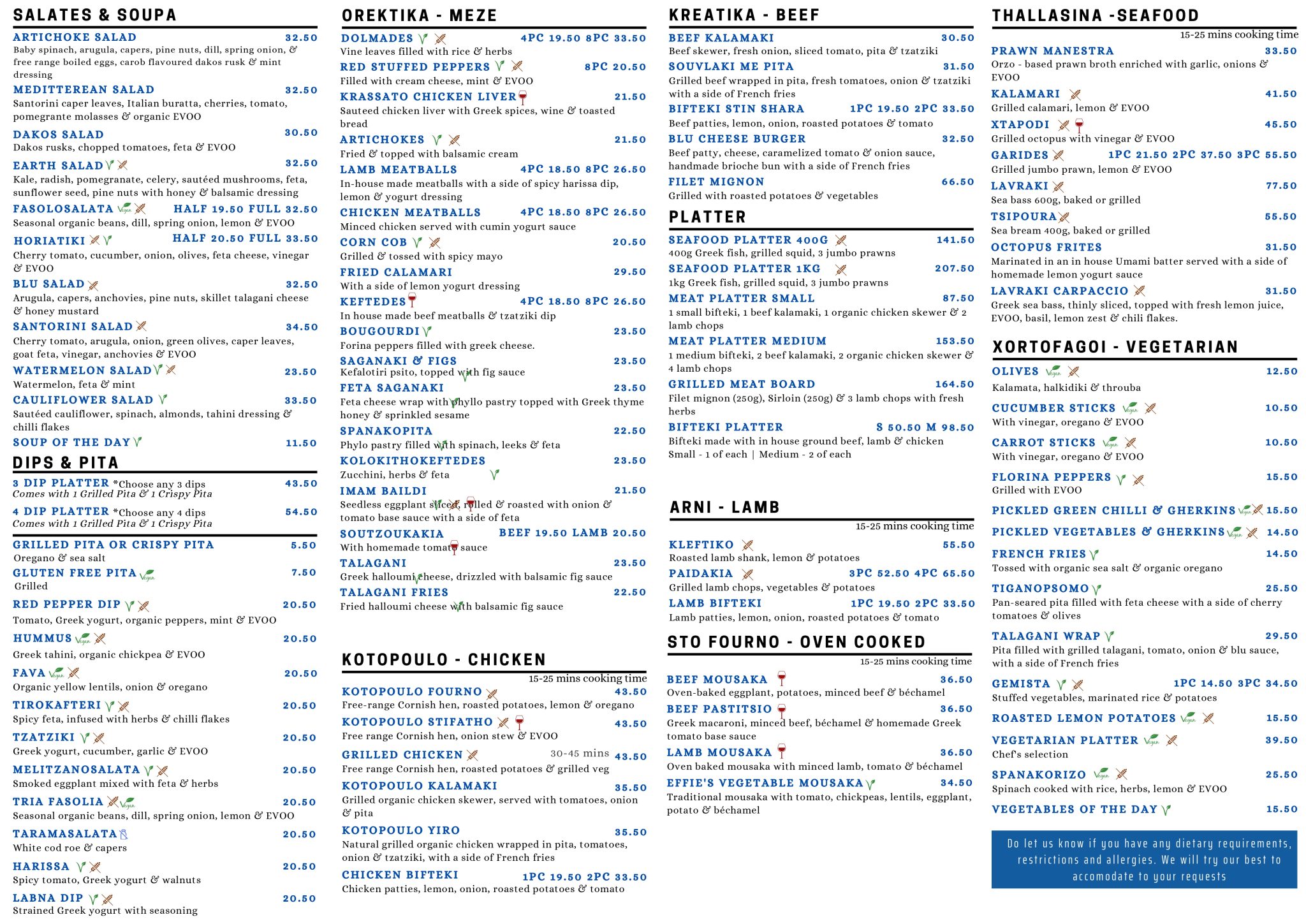 Blu Kouzina Menu Singapore Prices 2024 - Promotions & Reviews