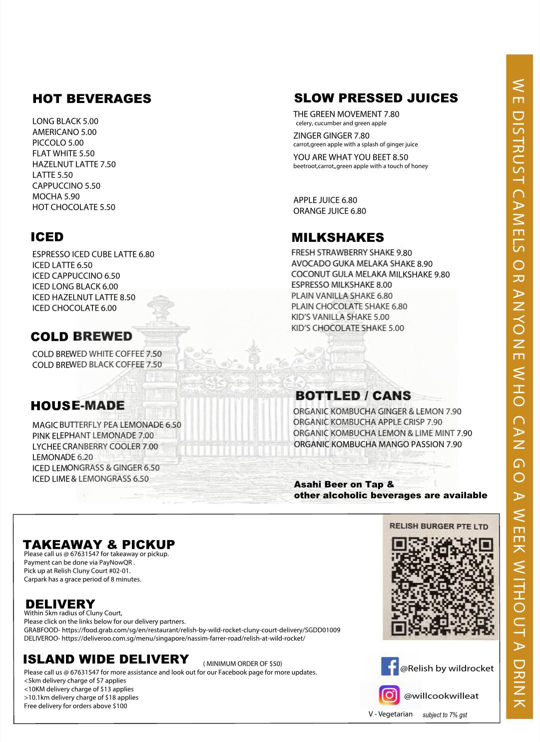 Relish Menu Singapore With Prices - Updated 2024