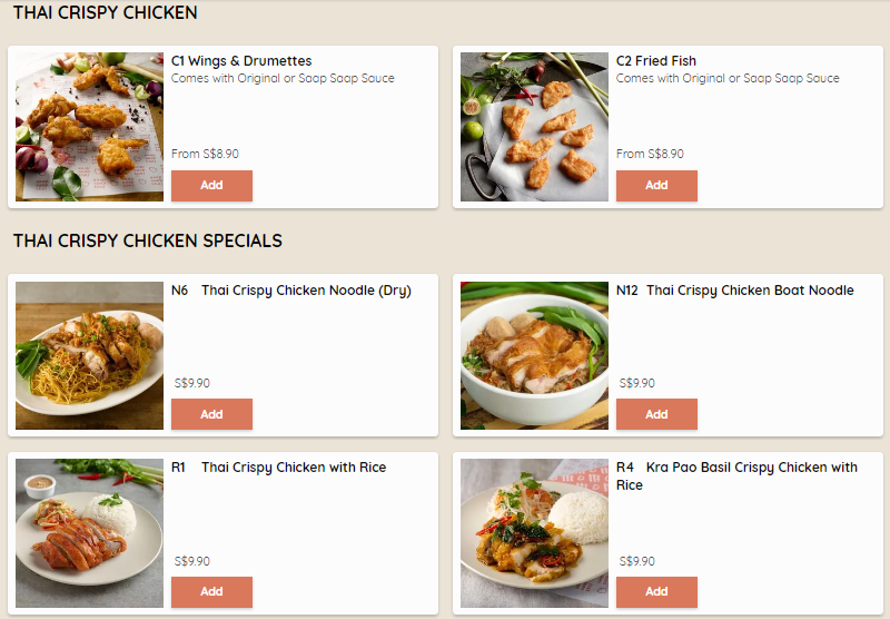 Saap Saap Thai Menu Singapore with Updated Prices 2024