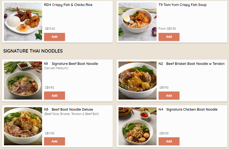 Saap Saap Thai Menu Singapore with Updated Prices 2024