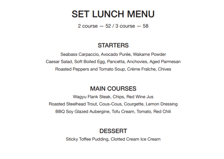 Bread Street Kitchen Menu Singapore With Prices (Updated 2024)