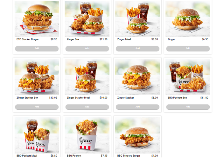 KFC Singapore Menu Prices 2024 - Promo Codes & Reviews