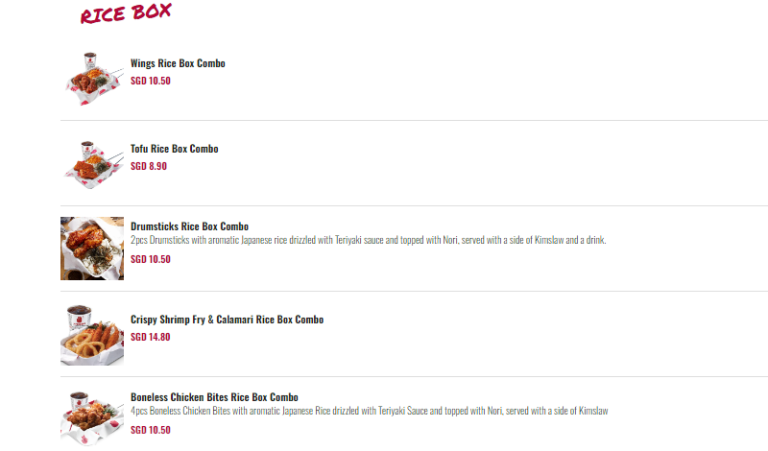 4 Fingers Menu Singapore With Updated Prices 2024