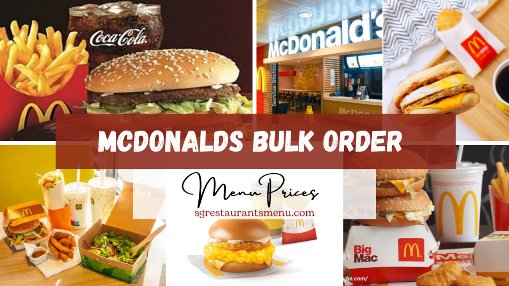 McDonalds Bulk Menu With Prices 2025
