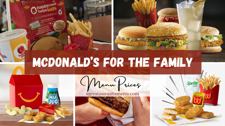 McDonald’s Family Menu With Prices 2025
