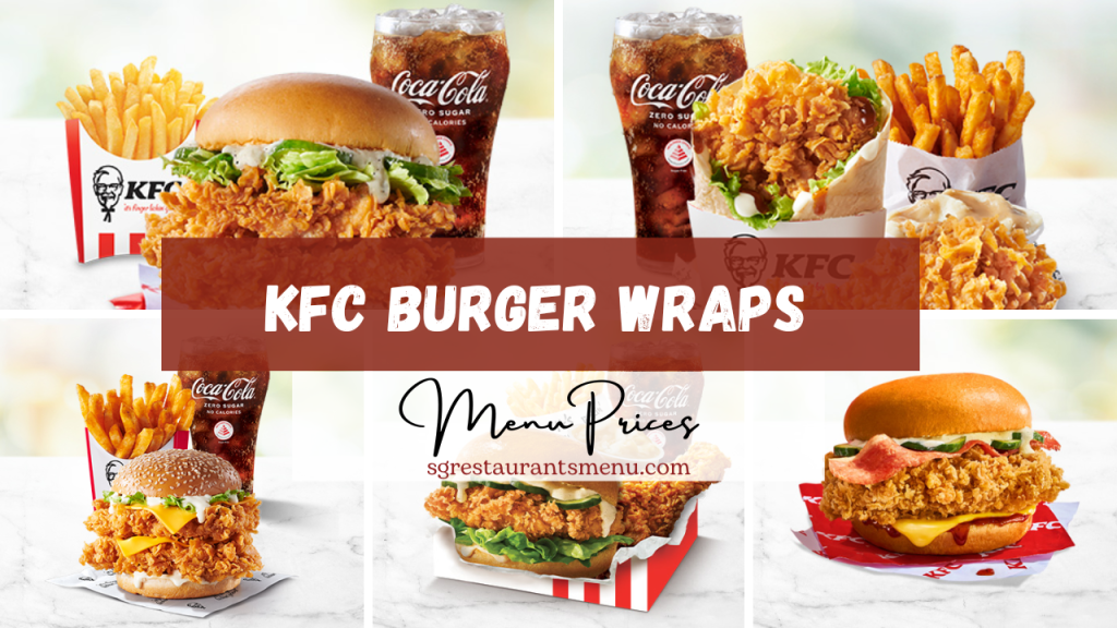 KFC Burger Wraps Menu With Prices 2025
